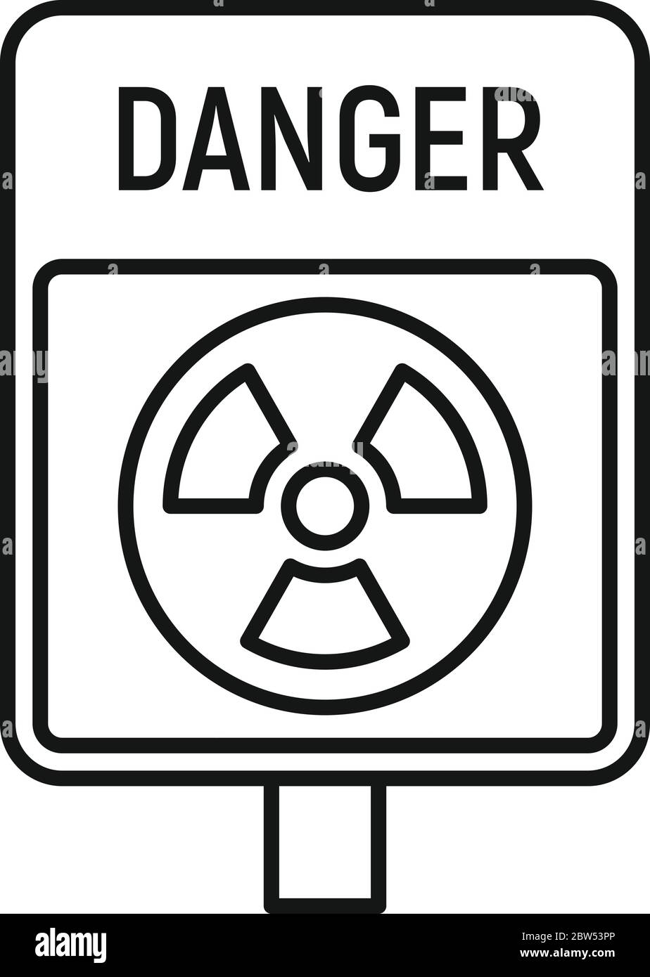Danger zone icon. Outline danger zone vector icon for web design ...