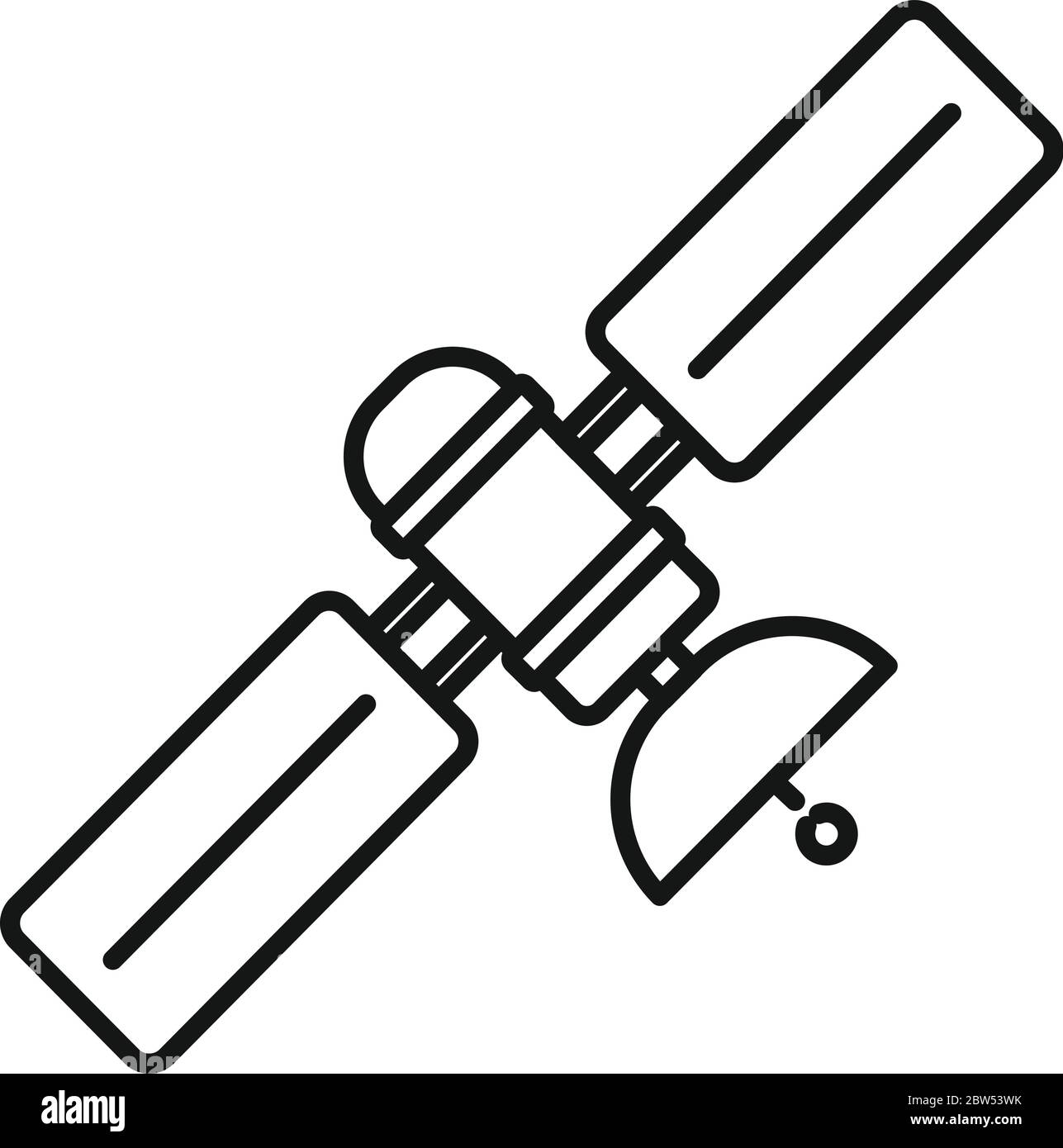 Space satellite icon. Outline space satellite vector icon for web ...