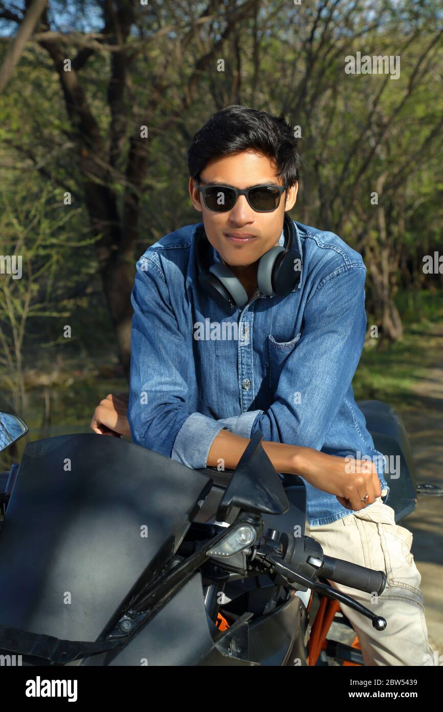 Young male model showing lifestyle Stock Photo - Alamy