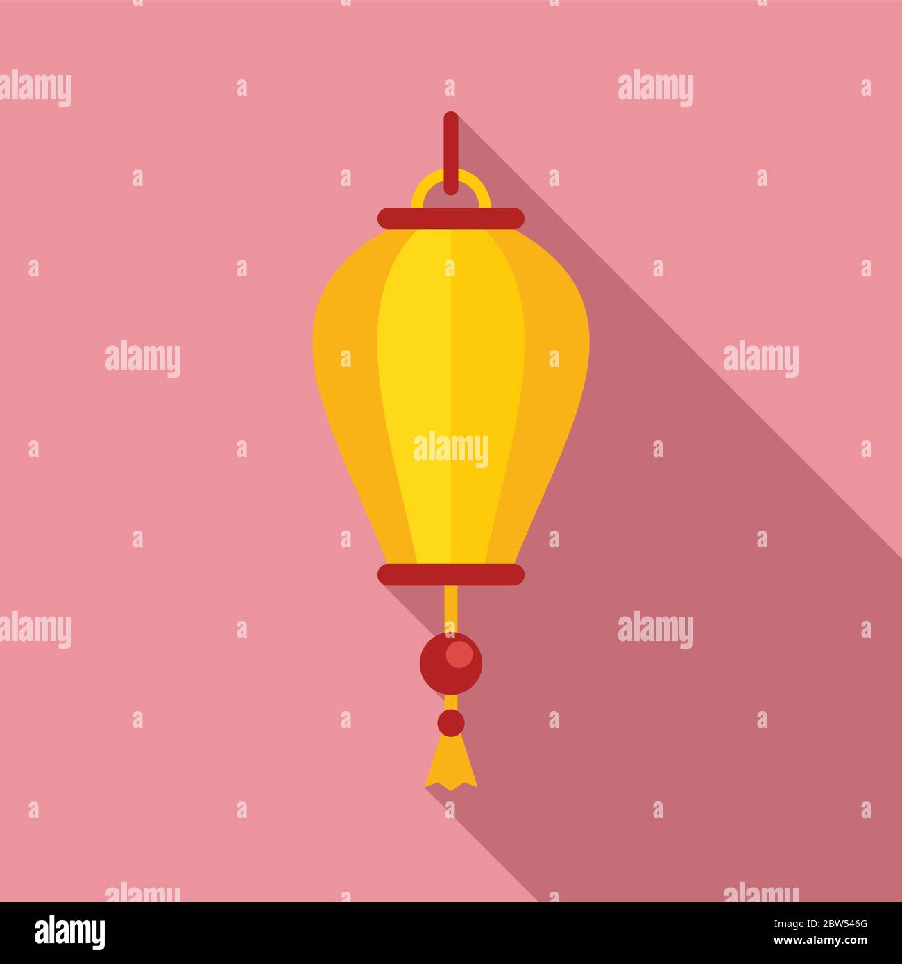 Chinese lantern light icon. Flat illustration of chinese lantern light ...