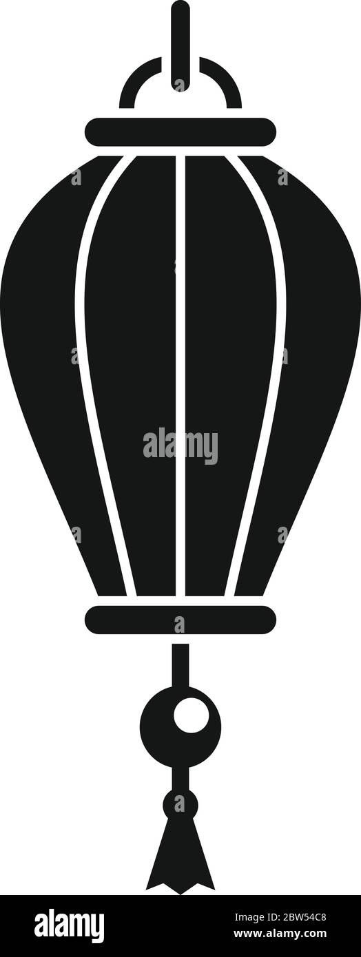 Chinese lantern light icon. Simple illustration of chinese lantern ...