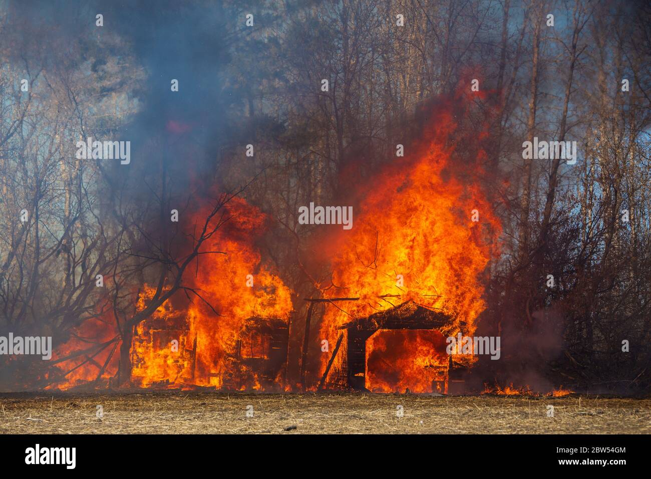 House Engulfed In Flames