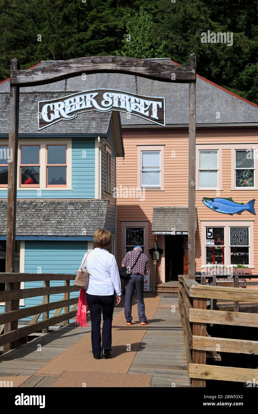 Historic Creek Street, Ketchikan, Alaska, USA Stock Photo - Alamy