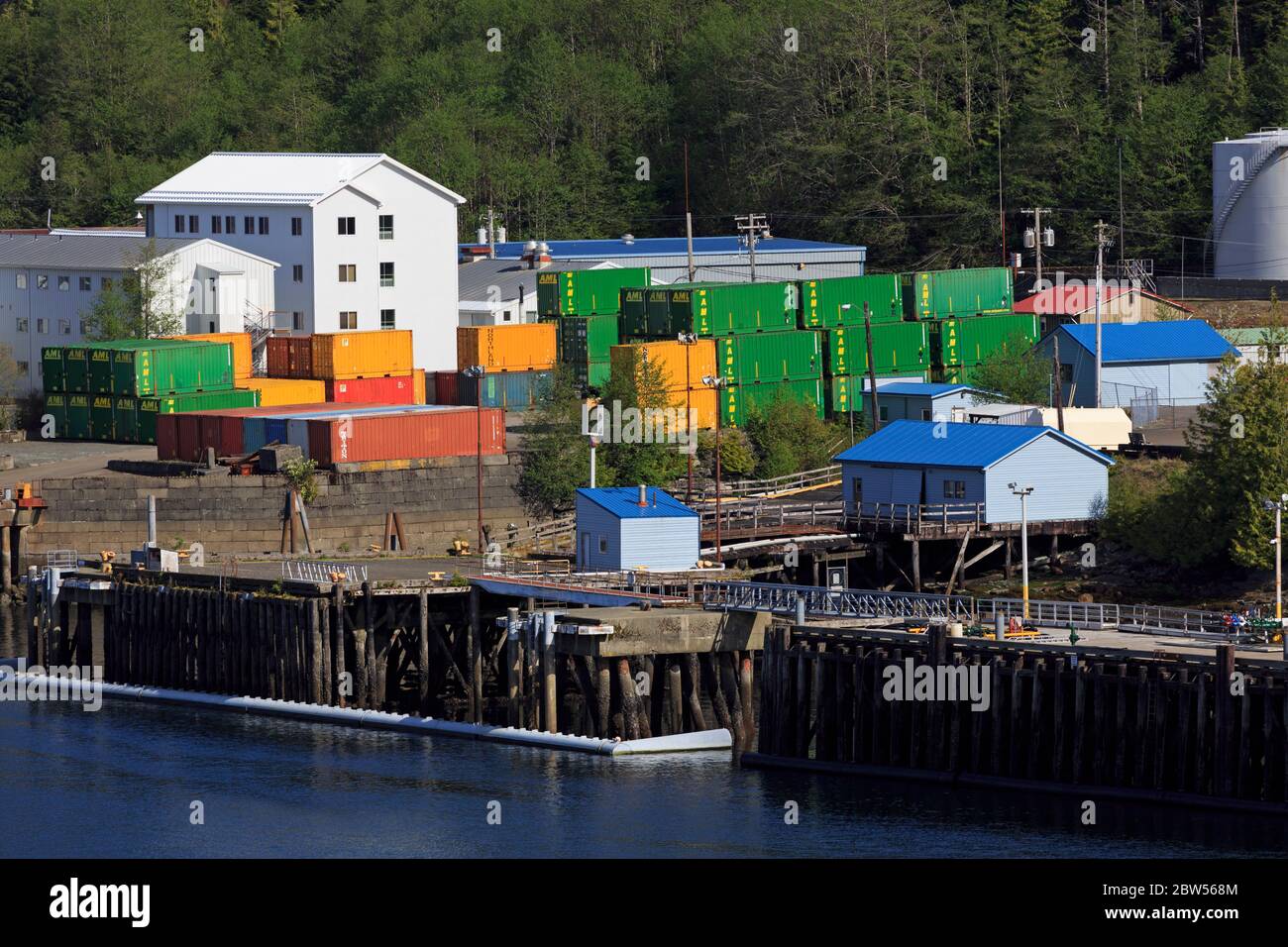 Container Port, Ketchikan, Alaska, USA Stock Photo - Alamy