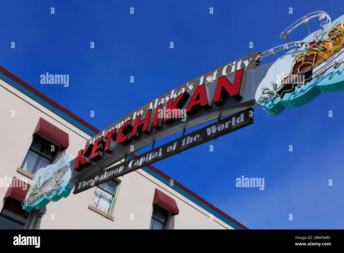 Sign, Ketchikan, Alaska, USA Stock Photo - Alamy