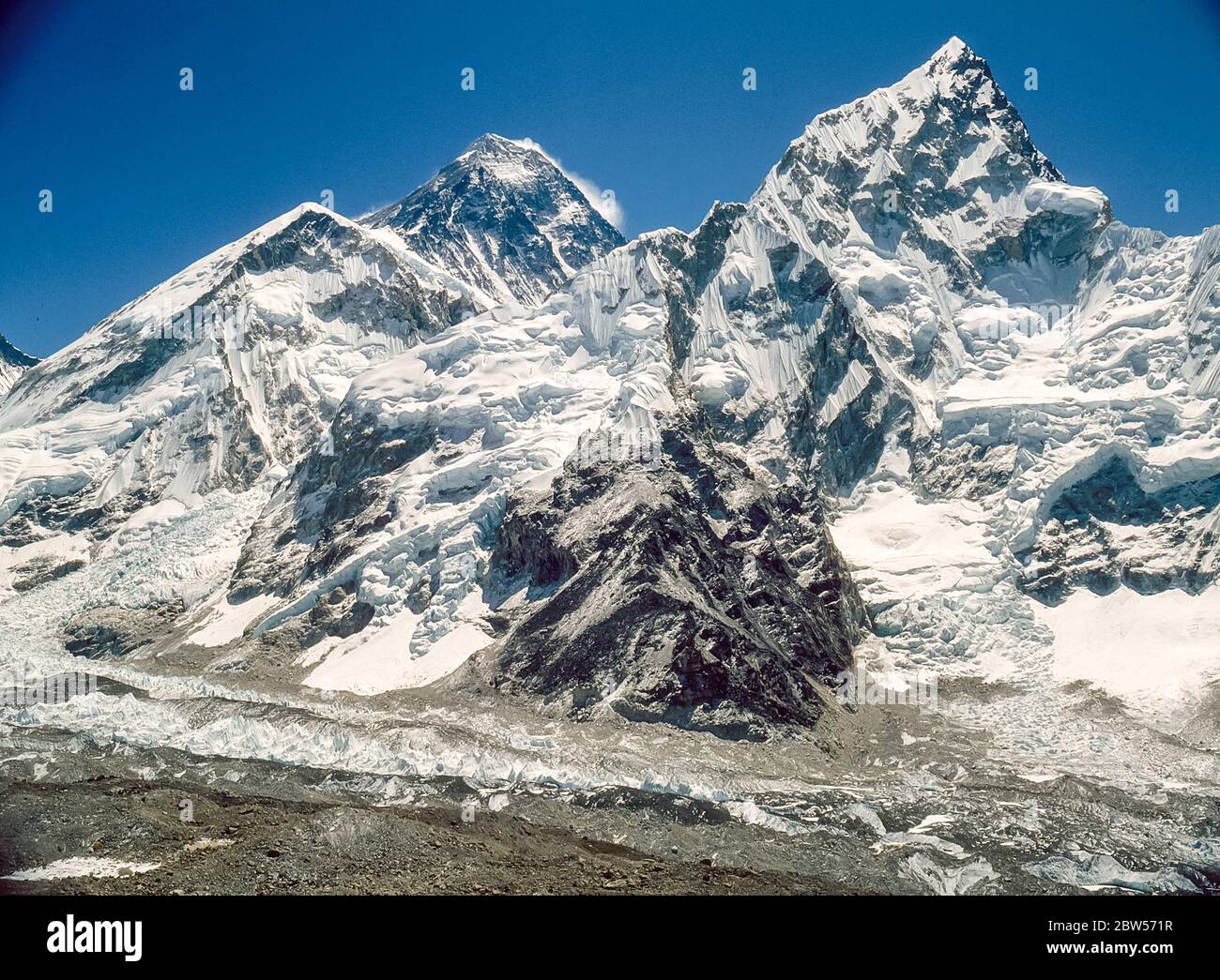 Nepal. Mount Everest [Chomolongma] 8848m the highest mountain in the ...