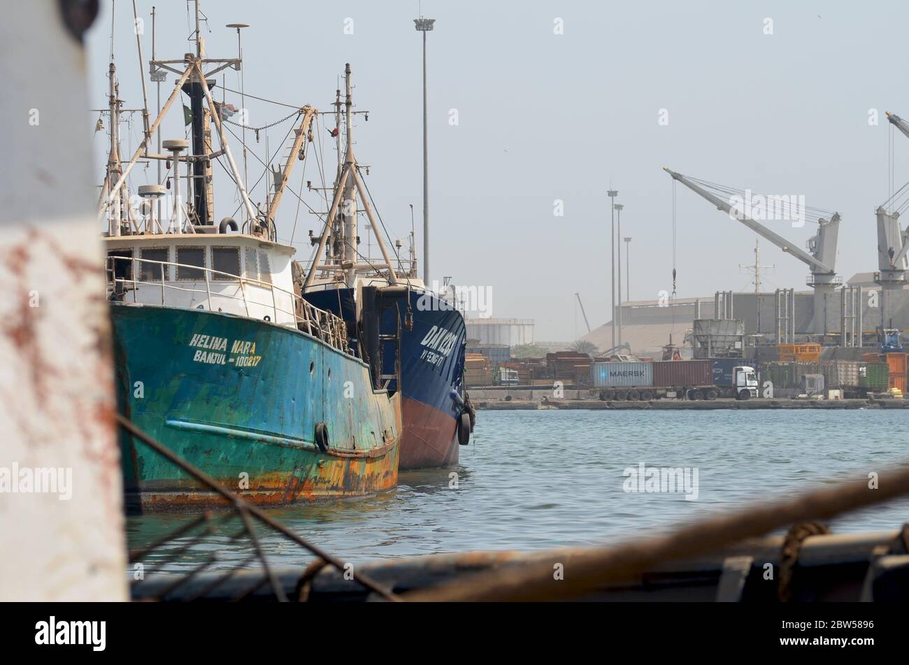 “Helina Mara” fishing vessel moored at Dakar’s harbour Stock Photo - Alamy