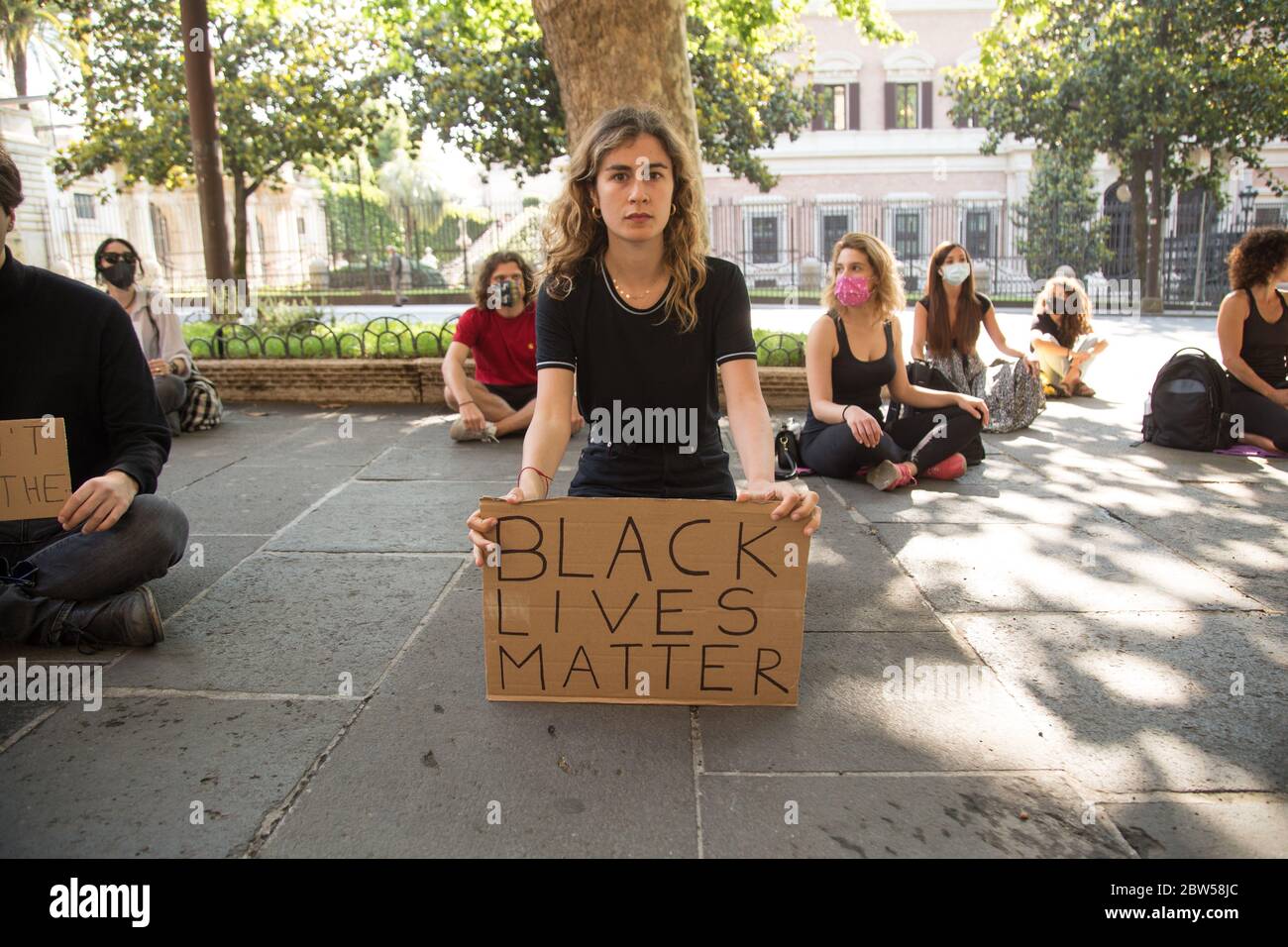 Roma, Italy. 29th May, 2020. Sit-in in front of the United States ...