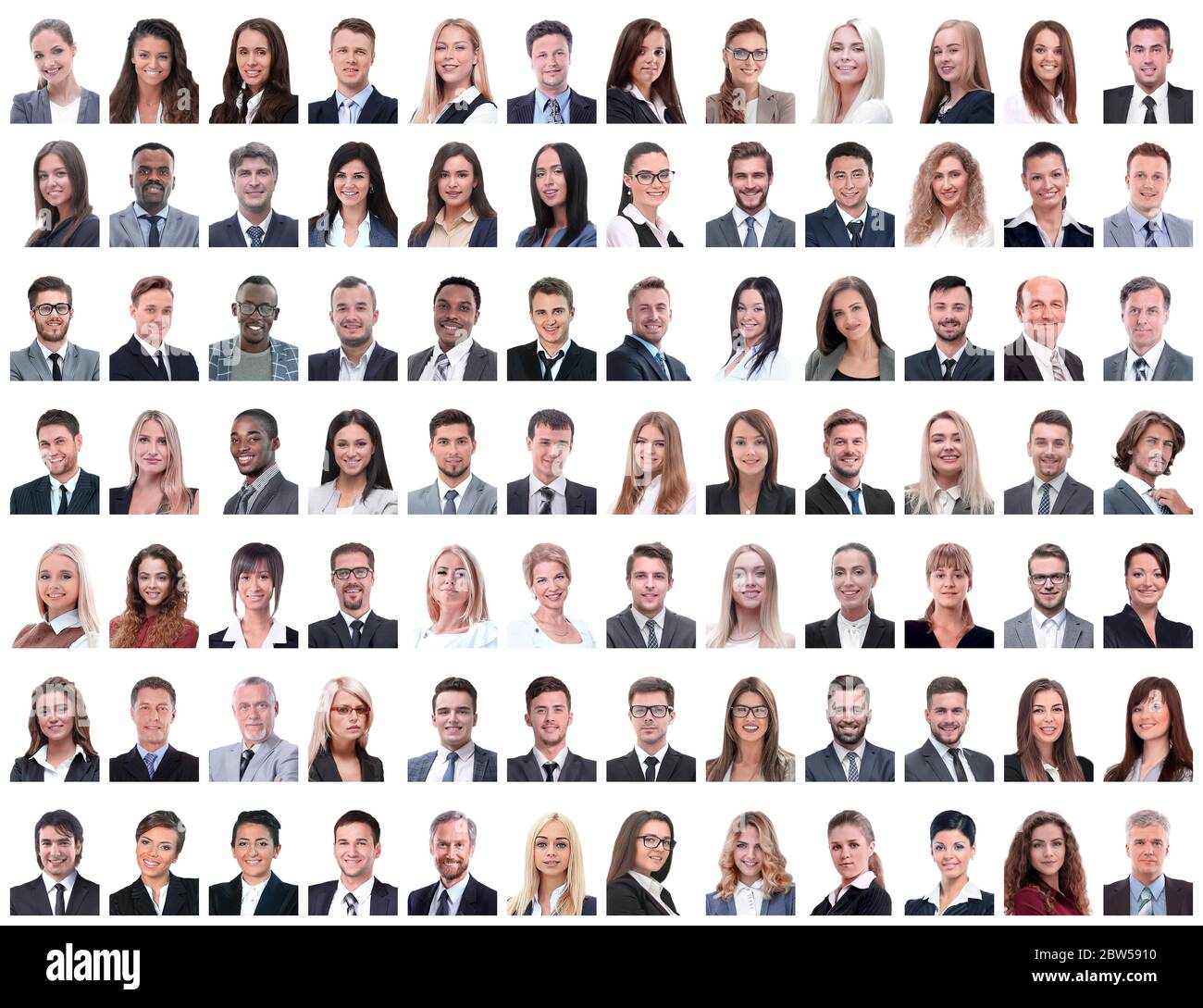 portraits of successful employees isolated on a white Stock Photo - Alamy