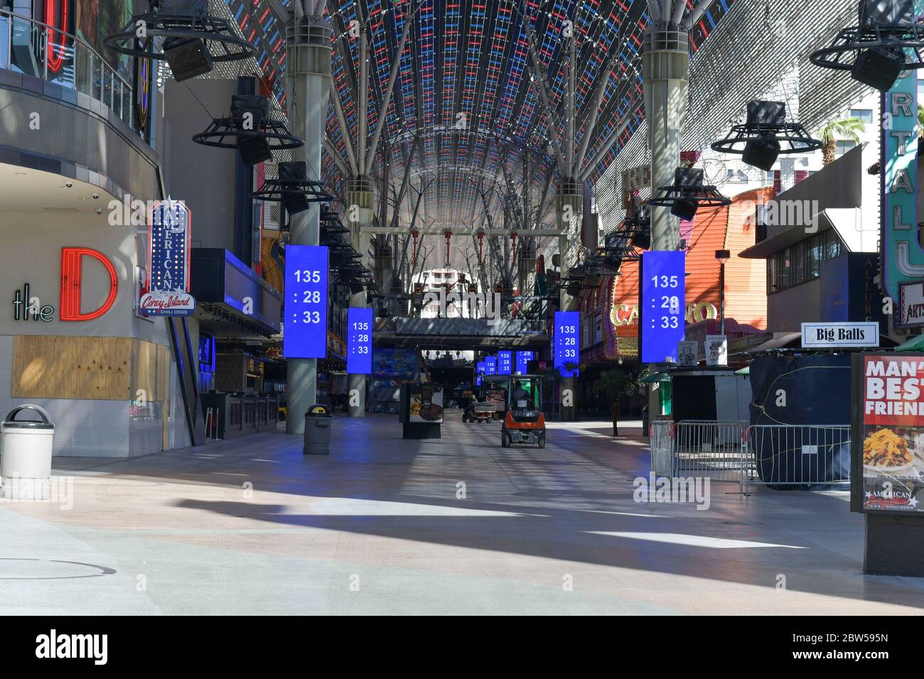 Las Vegas NV, USA. 29th May, 2020. Phase 2 reopening Fremont street ...