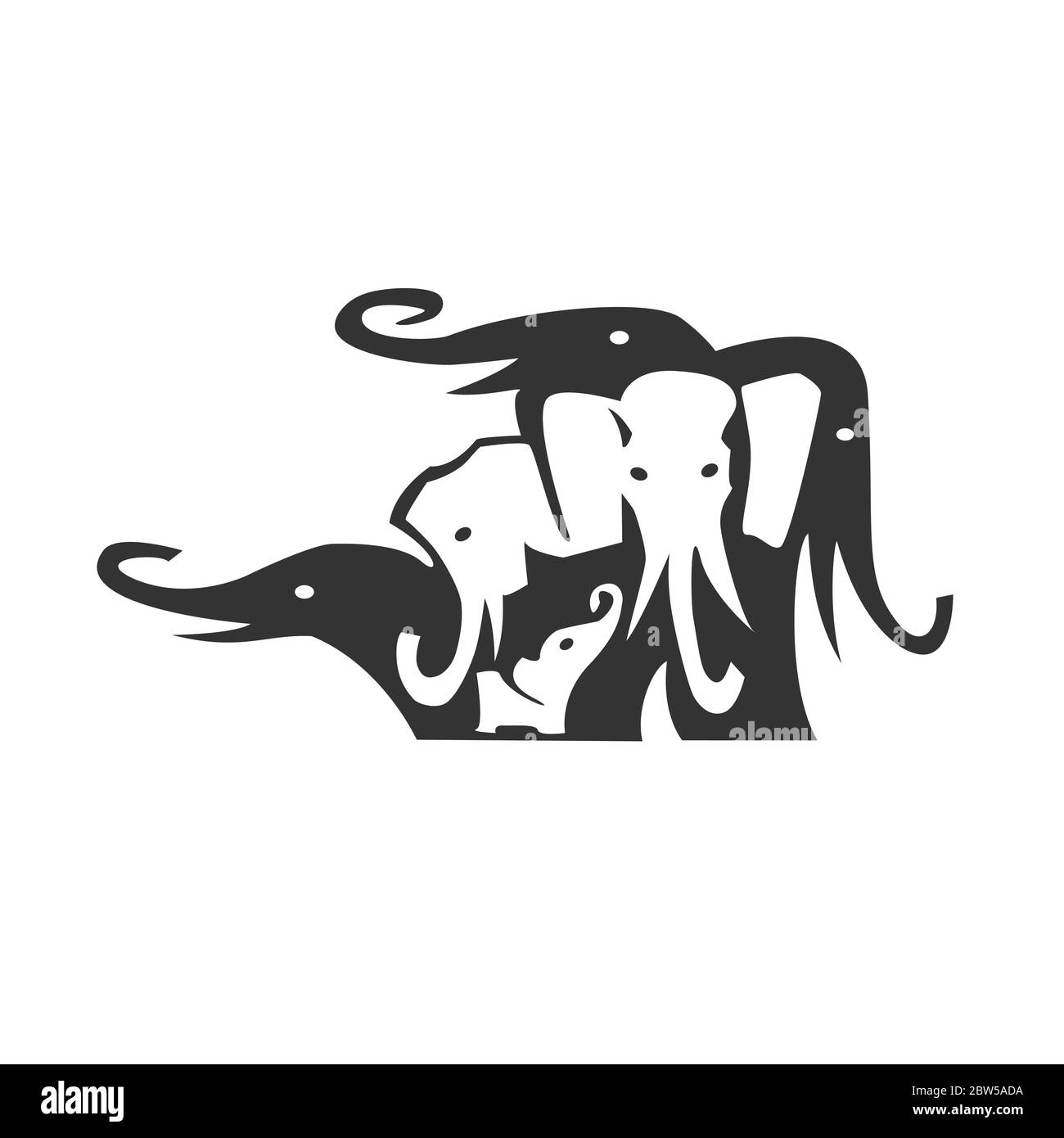 Stylized elephant hi-res stock photography and images - Alamy