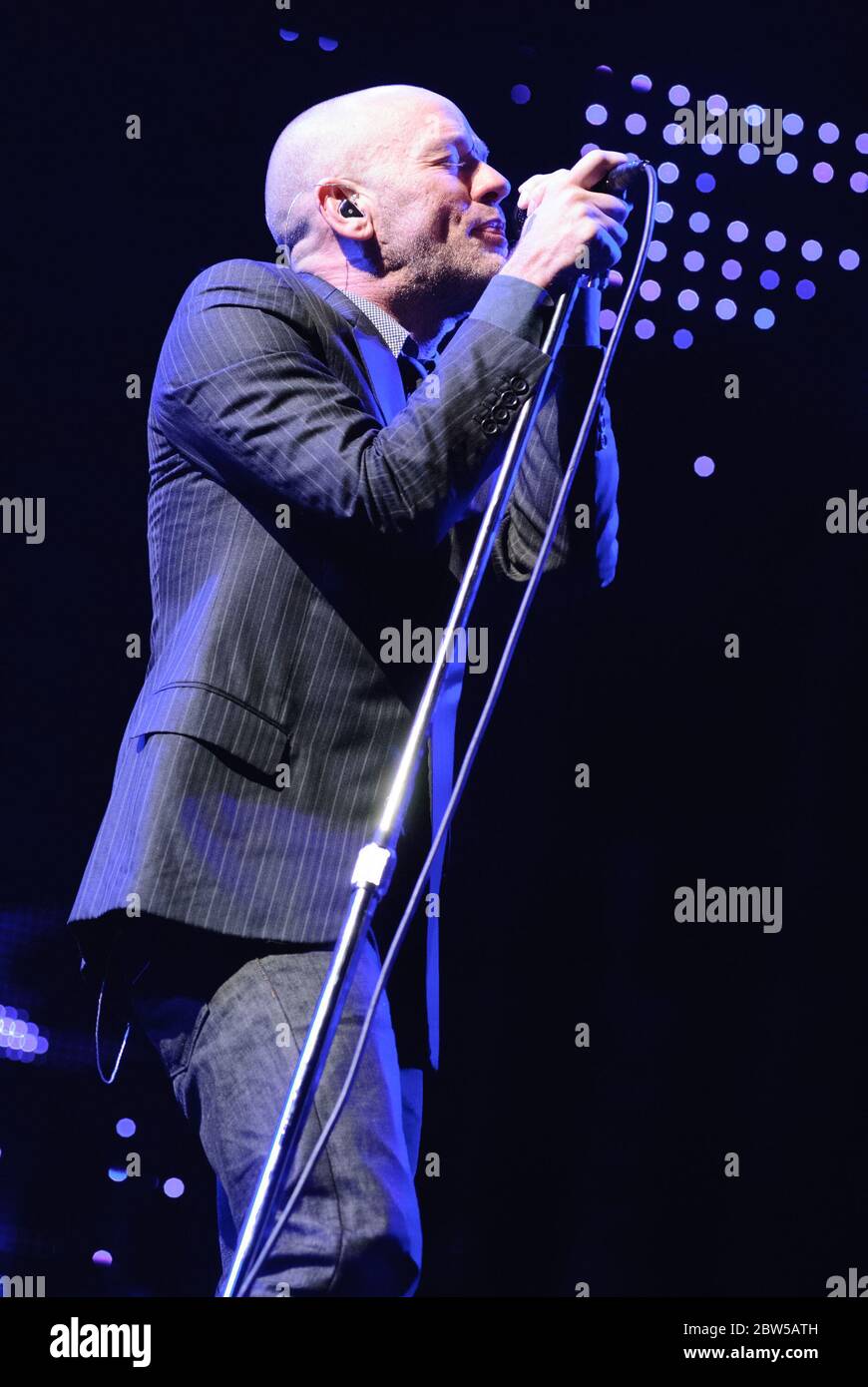 Michael Stipe Of Rem Performing On Stage High Resolution Stock ...