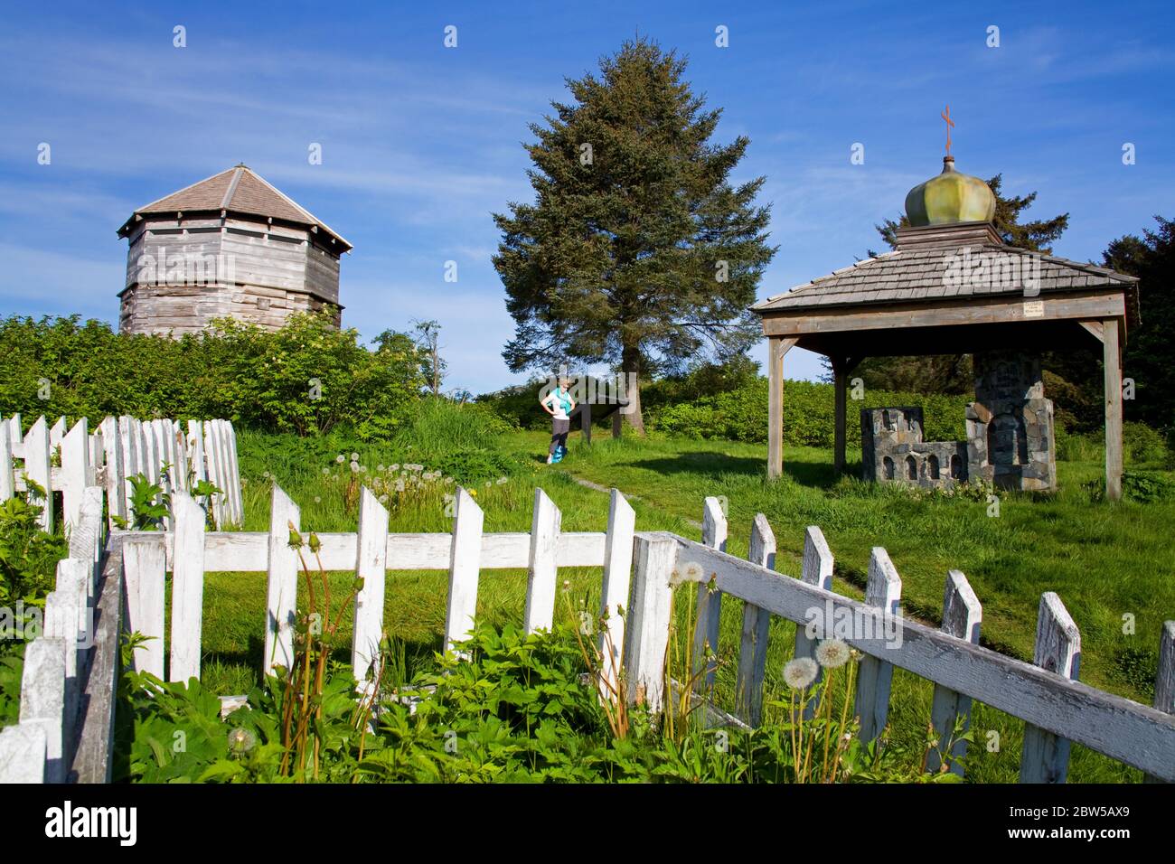 Russian Blockhouse, Sitka, Baranof Island, Southeast Alaska, USA Stock ...