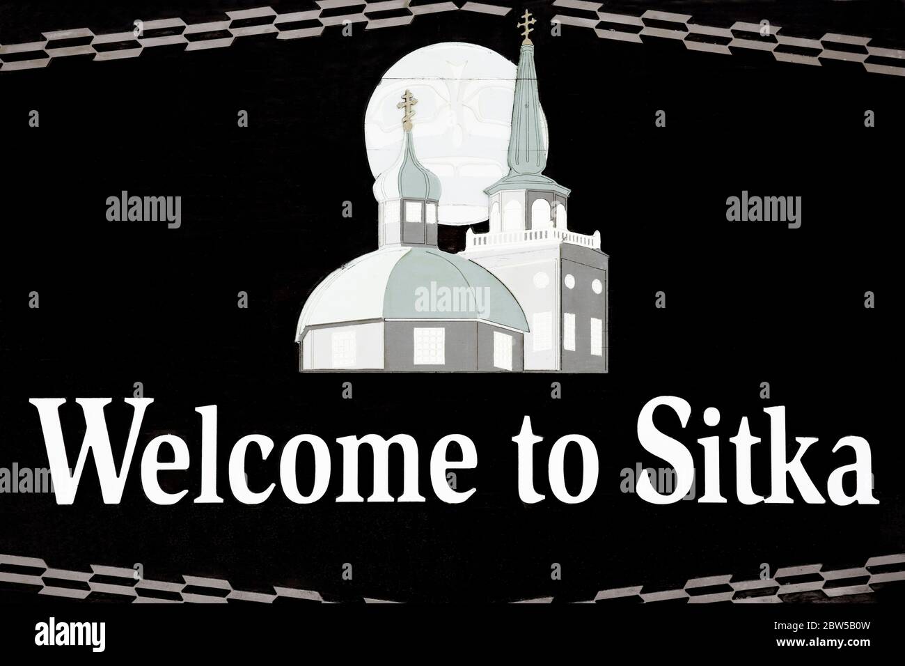 Welcome to sitka sign hi-res stock photography and images - Alamy