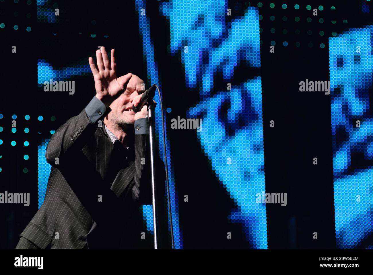 Michael Stipe Of Rem Performing On Stage High Resolution Stock ...