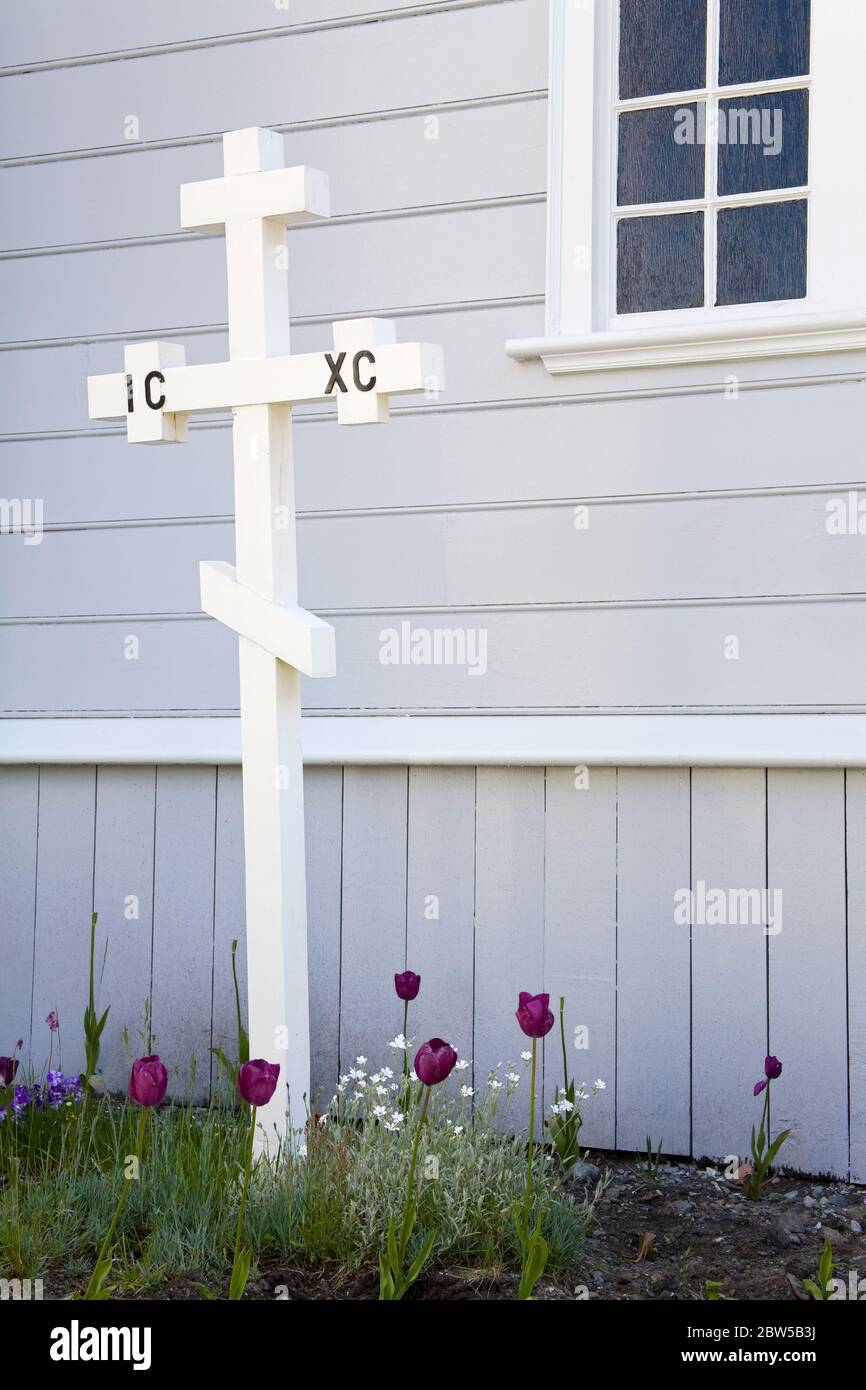 Cross at Saint Michael's Russian Orthodox Cathedral, Sitka, Baranof ...