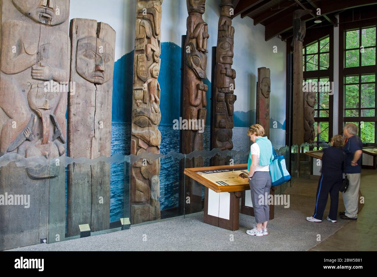 Tlingit totem pole display at Sitka National Historical Park, Sitka ...