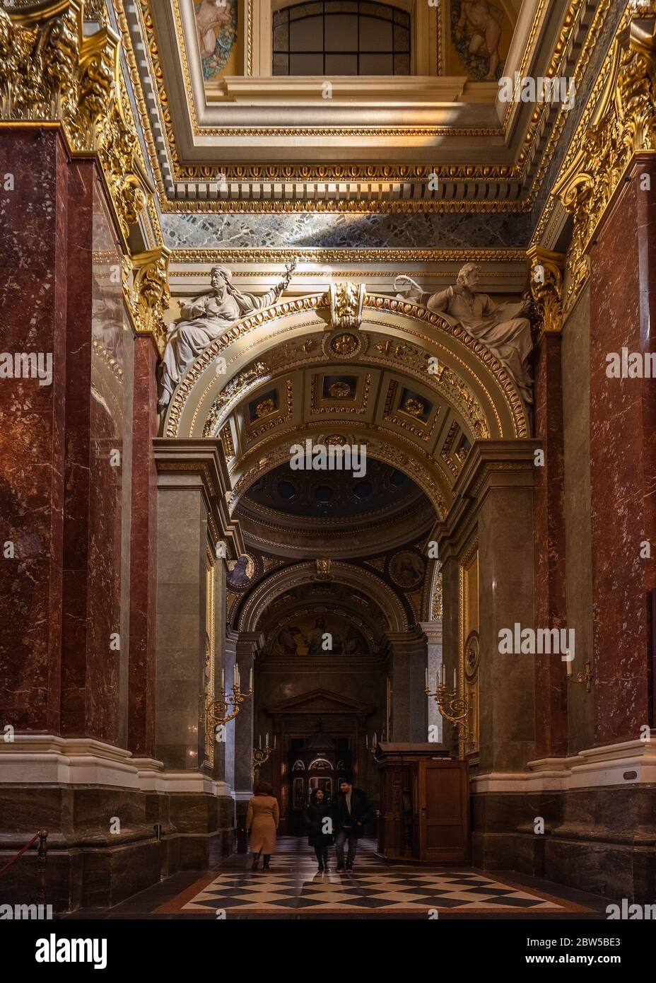 Budapest, Hungary - Feb 8, 2020: Aisle gate with decorative ...