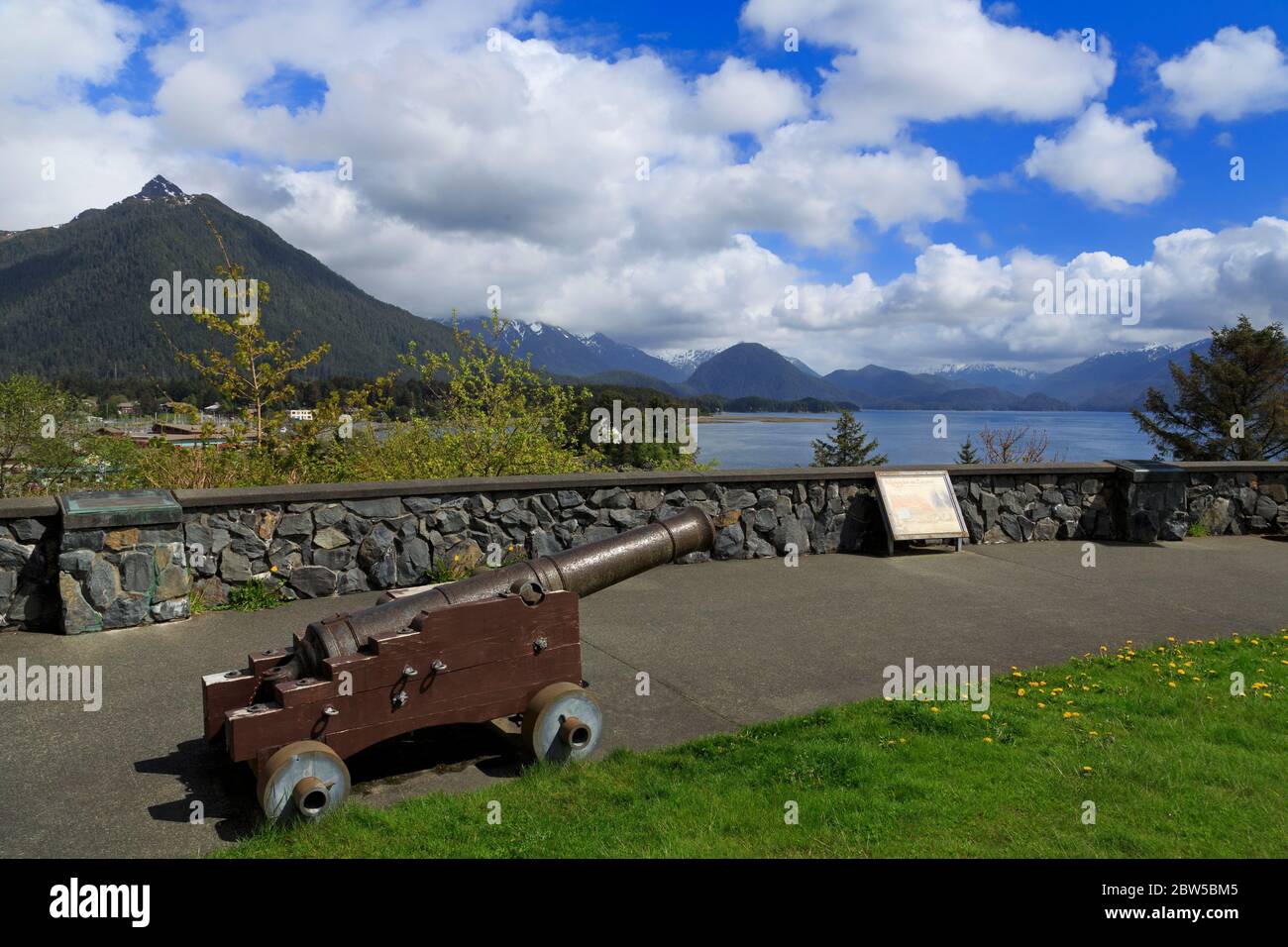 Cannon in Castle Hill Park, Sitka, Alaska, USA Stock Photo - Alamy