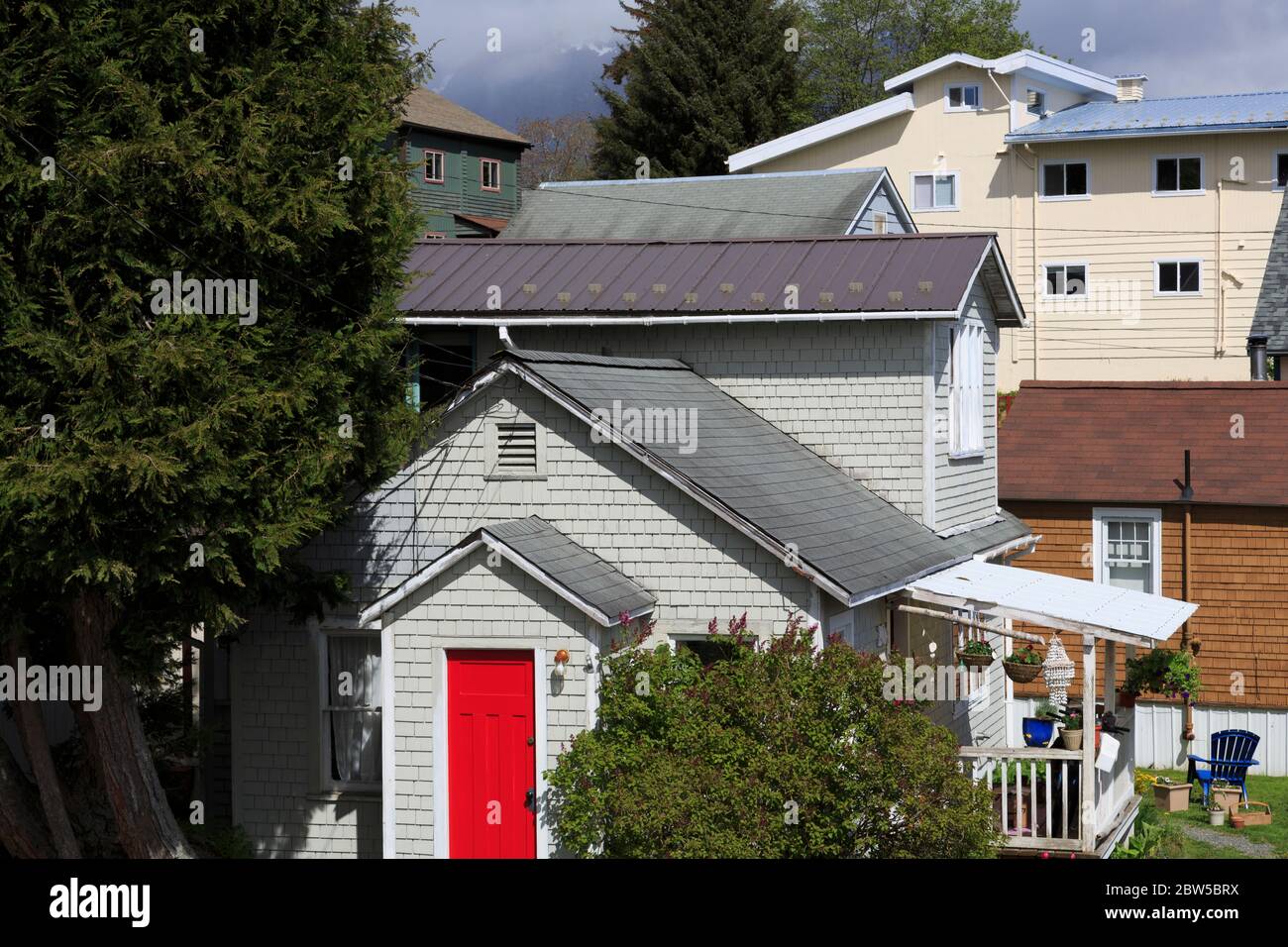 Hillside homes, Sitka, Alaska, USA Stock Photo - Alamy