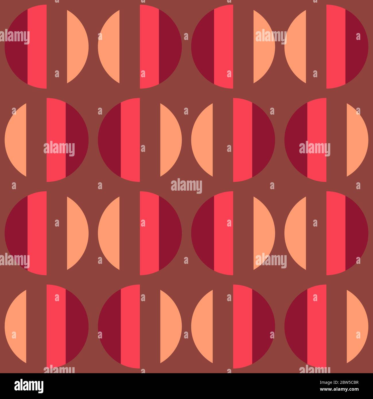 Simple abstract geometric design. Rounded repeated pattern for textile ...