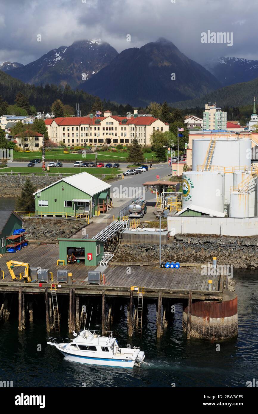 Marine Fuel Depot, Sitka Harbor, Sitka, Alaska, USA Stock Photo - Alamy