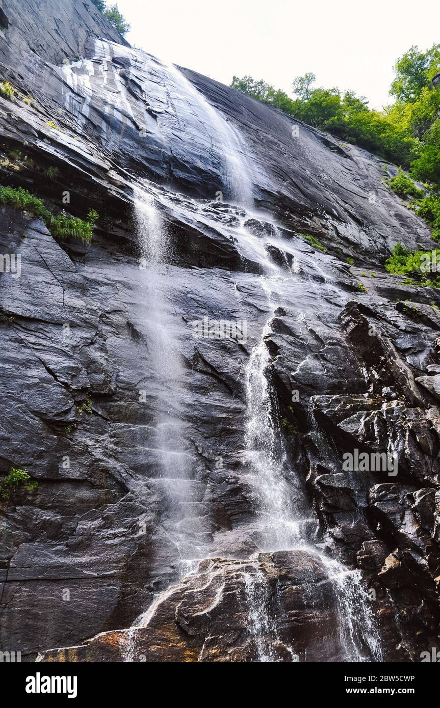A stone waterfall from below Stock Photo - Alamy