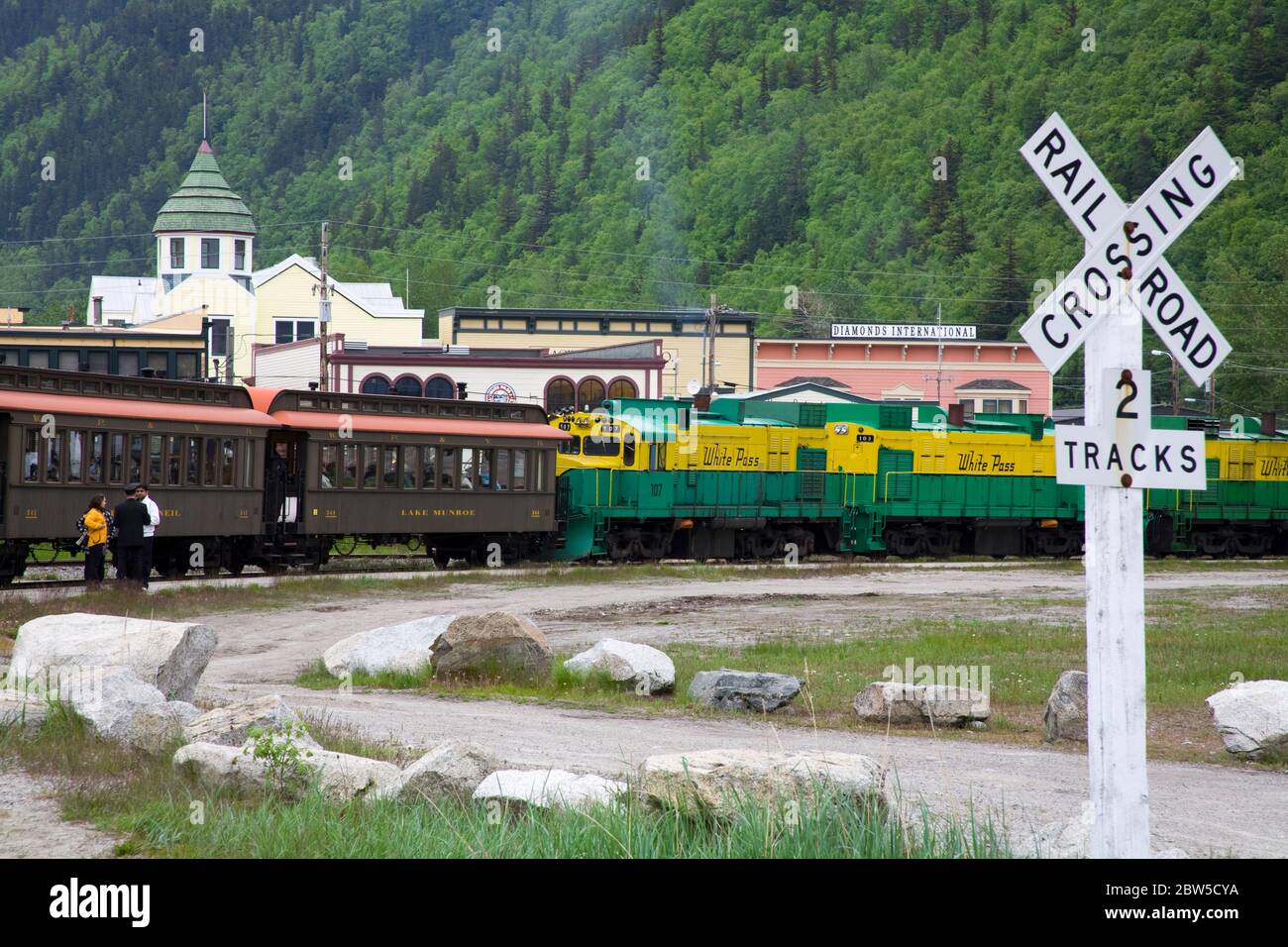 White Pass & Yukon Route Railroad, Skagway, Southeast Alaska, USA Stock ...