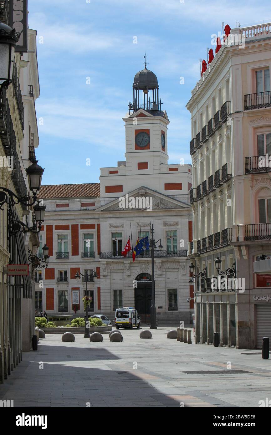 General view of empty Madrid during crisis of coronavirus. pictured ...