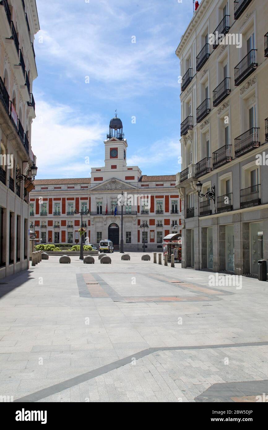 General view of empty Madrid during crisis of coronavirus. pictured ...