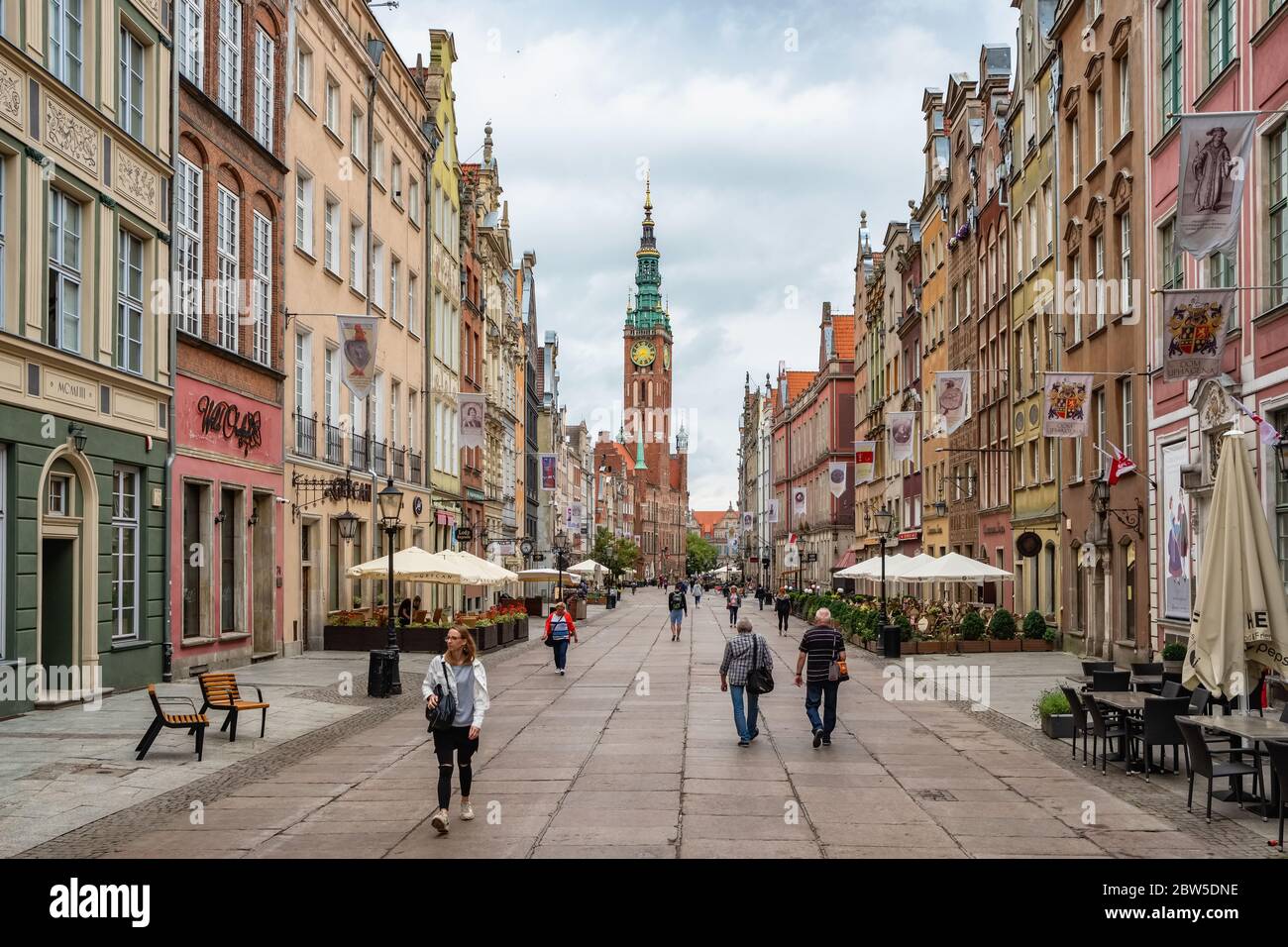 Famous Long Lane street in the old city, Poland Stock Photo - Alamy