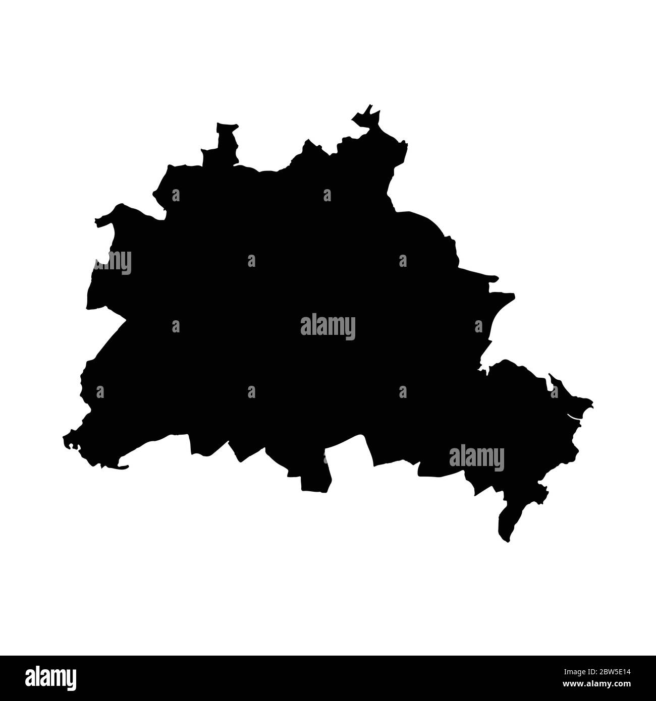 Vector map Berlin. Isolated vector Illustration. Black on White ...