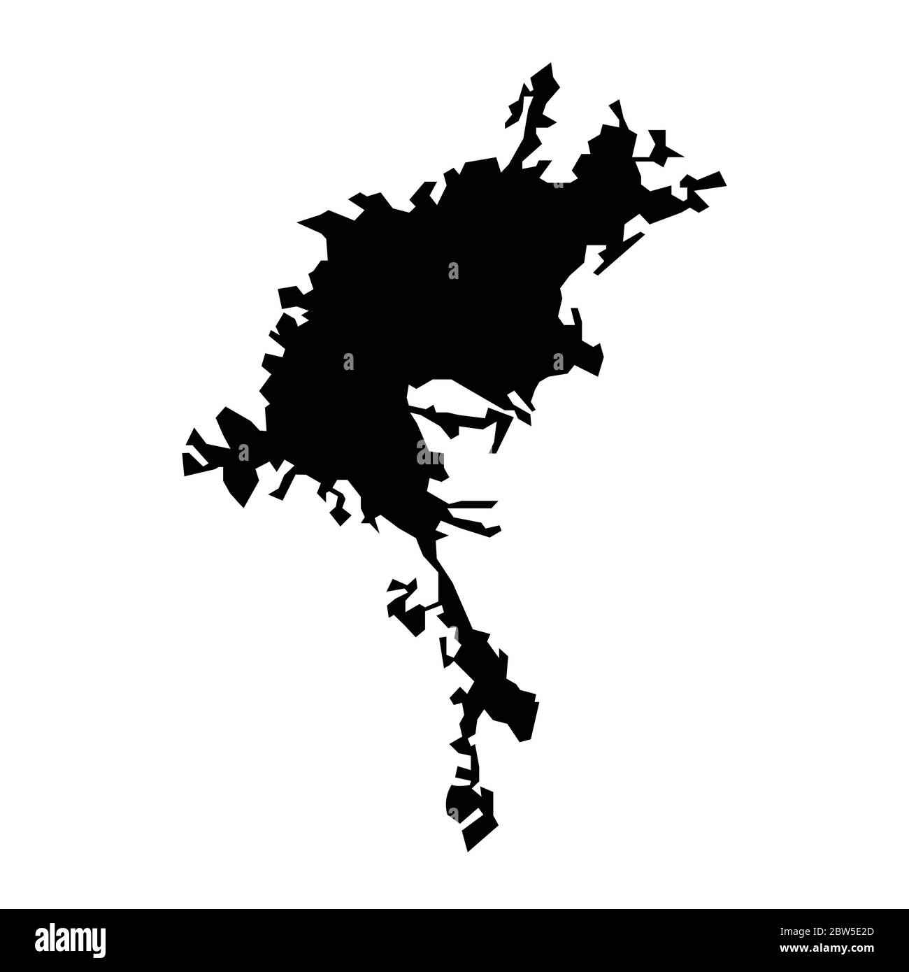 Vector map Cairo. Isolated vector Illustration. Black on White ...