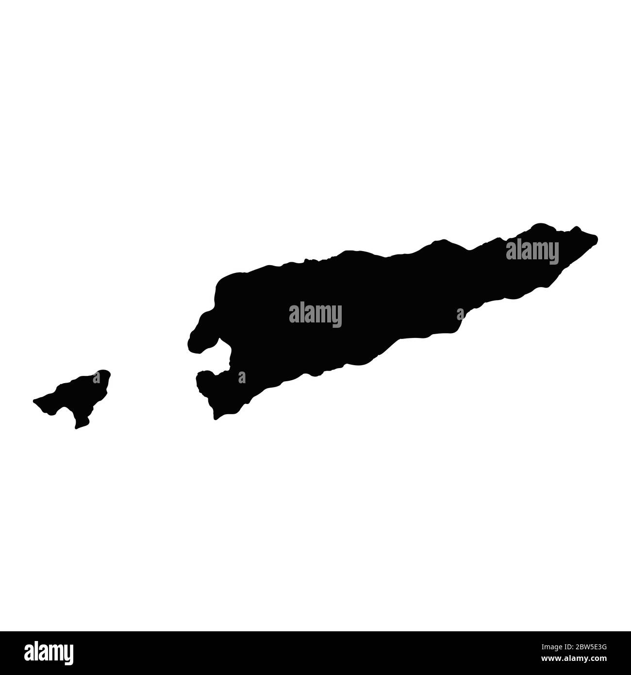 Vector map East Timor. Isolated vector Illustration. Black on White ...