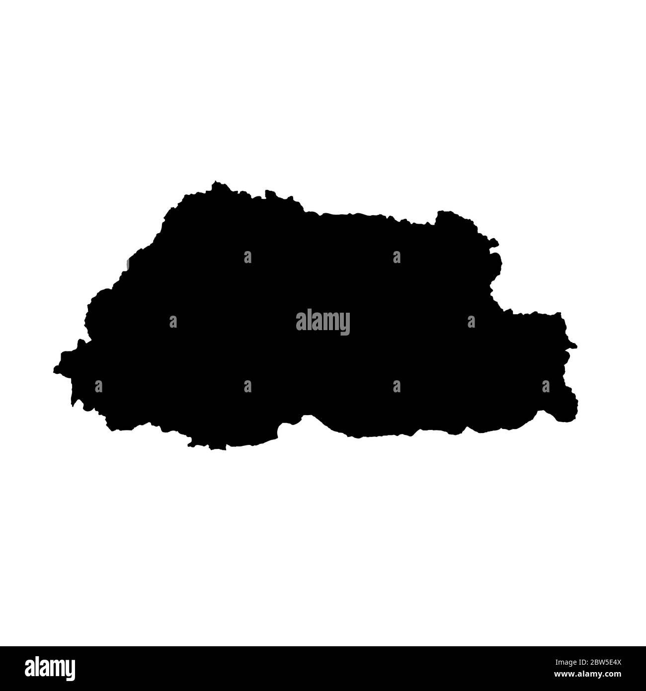 Vector map Butane. Isolated vector Illustration. Black on White ...