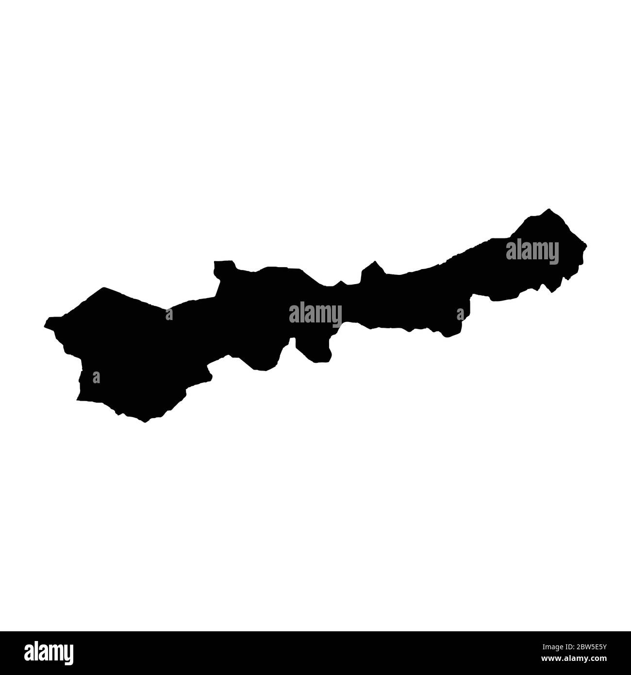 Vector map Dili. Isolated vector Illustration. Black on White ...