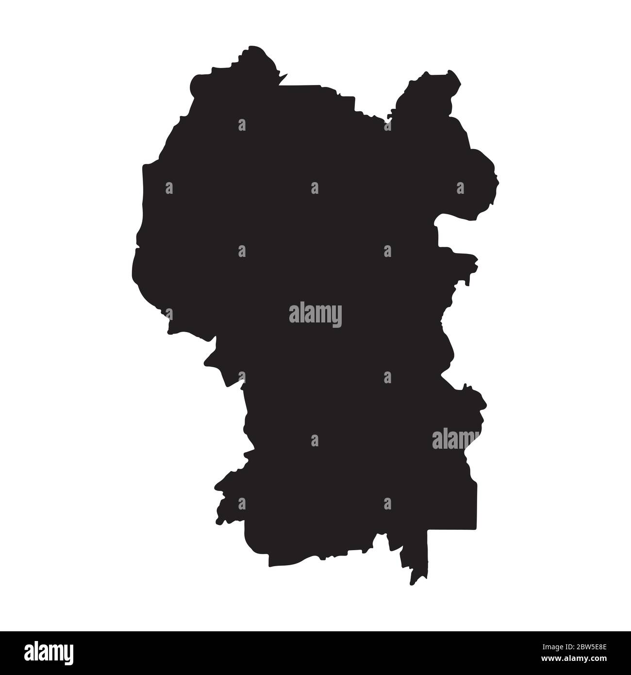 Vector map Kuala Lumpur. Isolated vector Illustration. Black on White ...