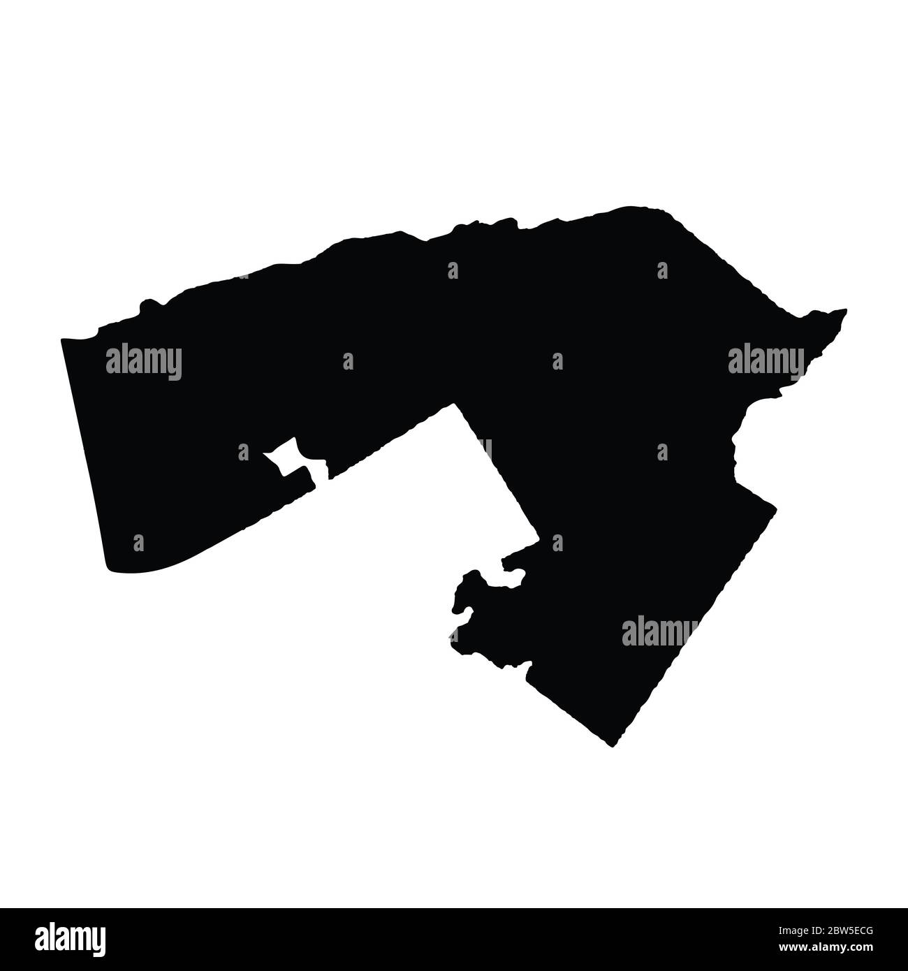 Vector map Islamabad. Isolated vector Illustration. Black on White ...