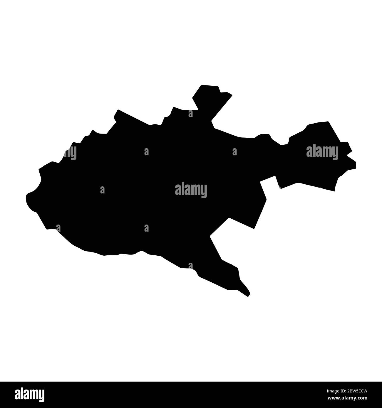 Vector map Nairobi. Isolated vector Illustration. Black on White ...