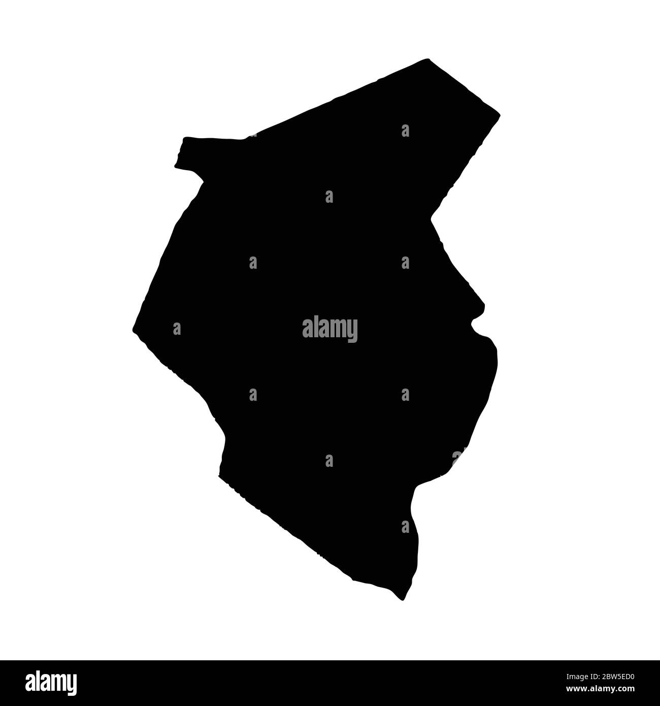 Vector map Juba. Isolated vector Illustration. Black on White ...