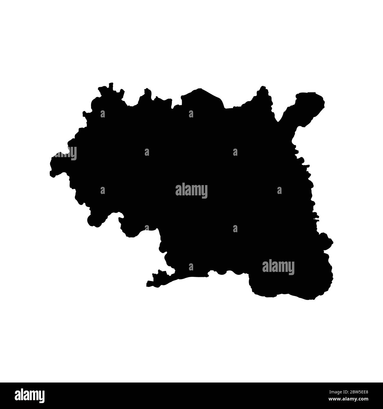 Vector map Maseru. Isolated vector Illustration. Black on White ...