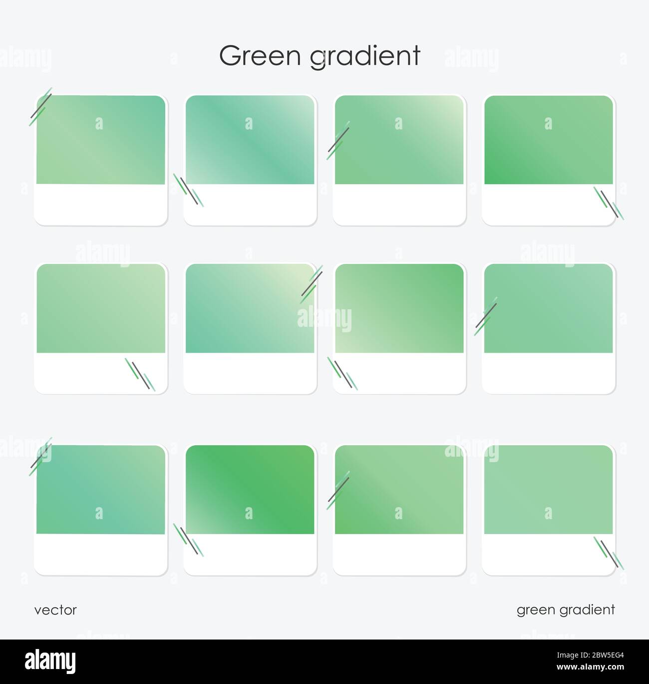 Set of green colorful backgrounds, gradient. For banner web, app ...