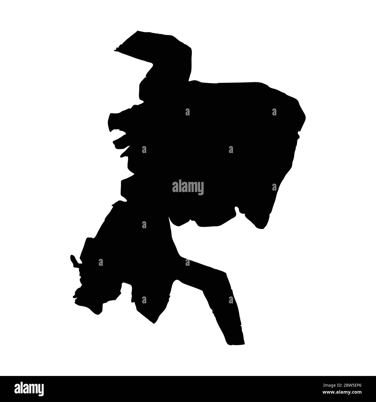 Vector map Quito. Isolated vector Illustration. Black on White ...