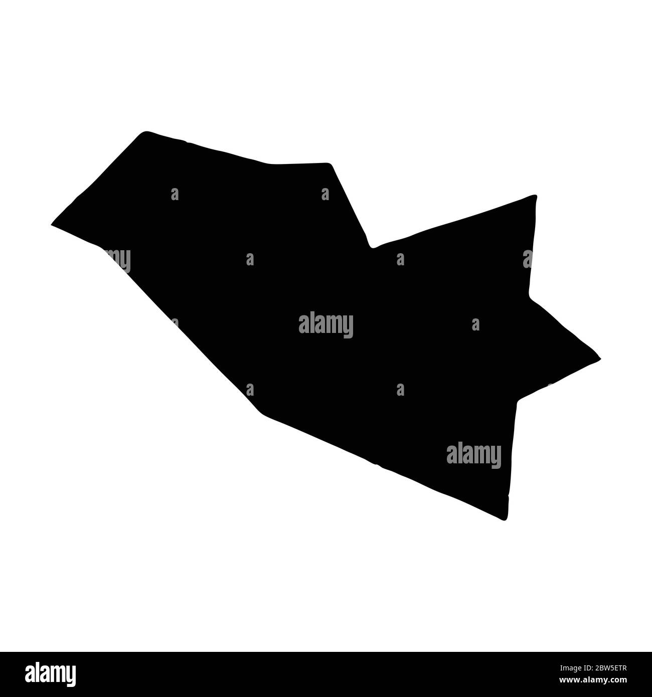 Vector map Port of spain. Isolated vector Illustration. Black on White ...