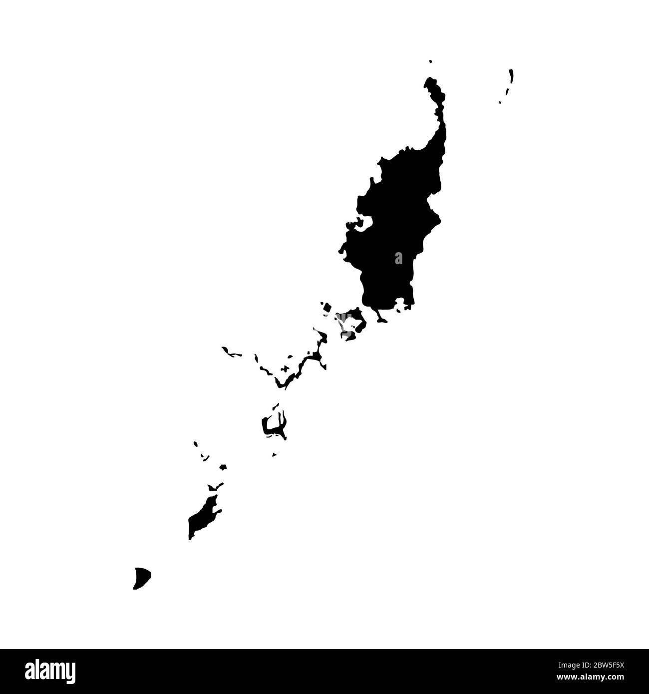 Vector map Palau. Isolated vector Illustration. Black on White ...