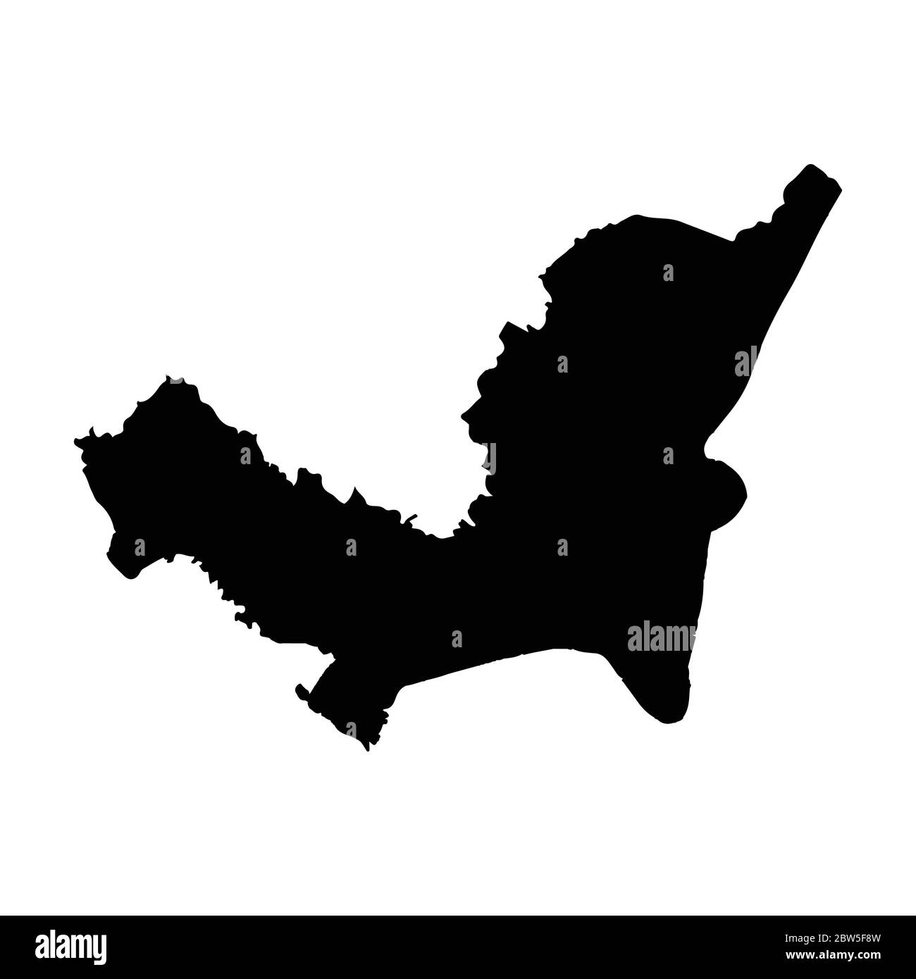 Vector map Sarajevo. Isolated vector Illustration. Black on White ... Vector map Sarajevo. Isolated vector Illustration. Black on White ...