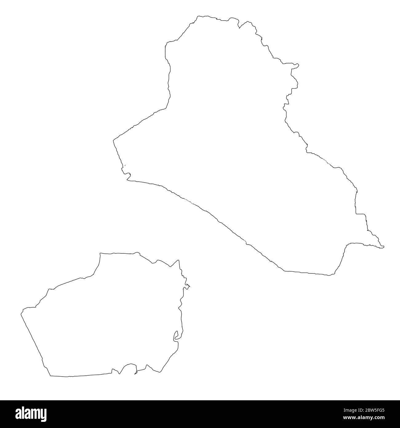 Vector map Iraq and Baghdad. Country and capital. Isolated vector ...