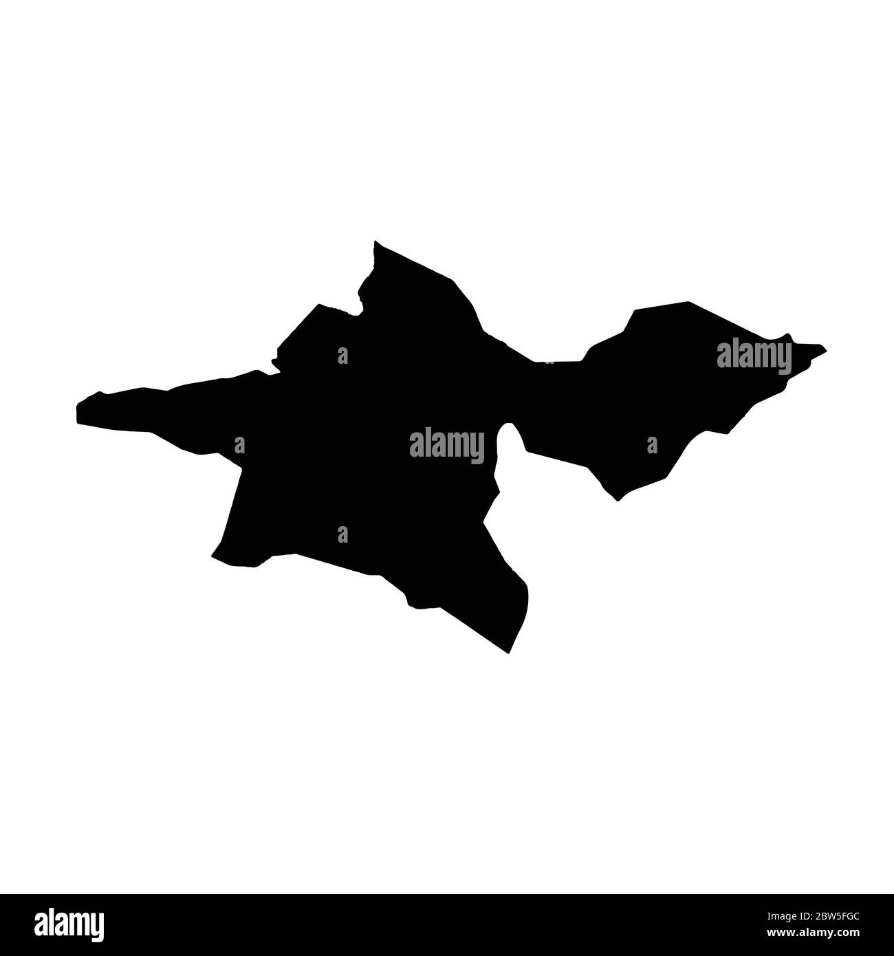 Vector map Tehran. Isolated vector Illustration. Black on White ...