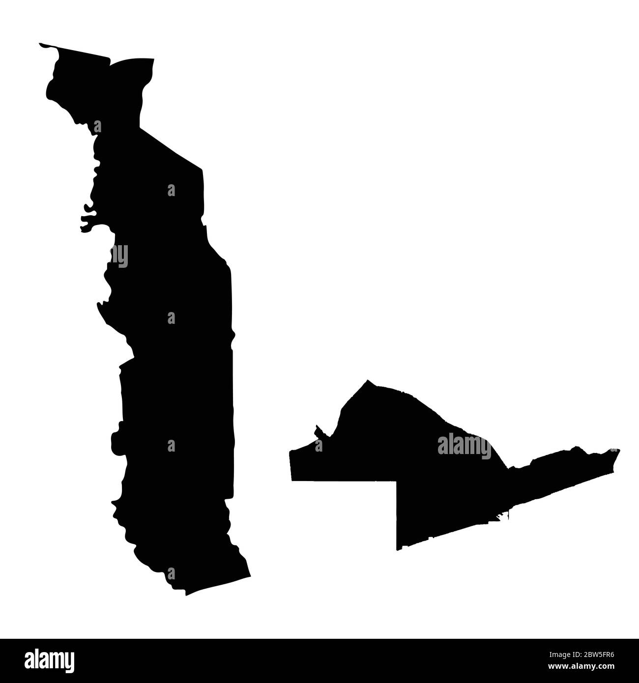 Vector map Togo and Lome. Country and capital. Isolated vector ...