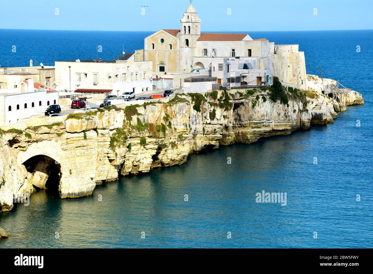 View of the Old town of Vieste in Italy Stock Photo - Alamy